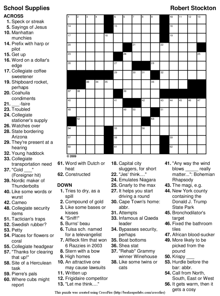 Printable Puzzles For Adults Printable Crossword Puzzles | Mary ...